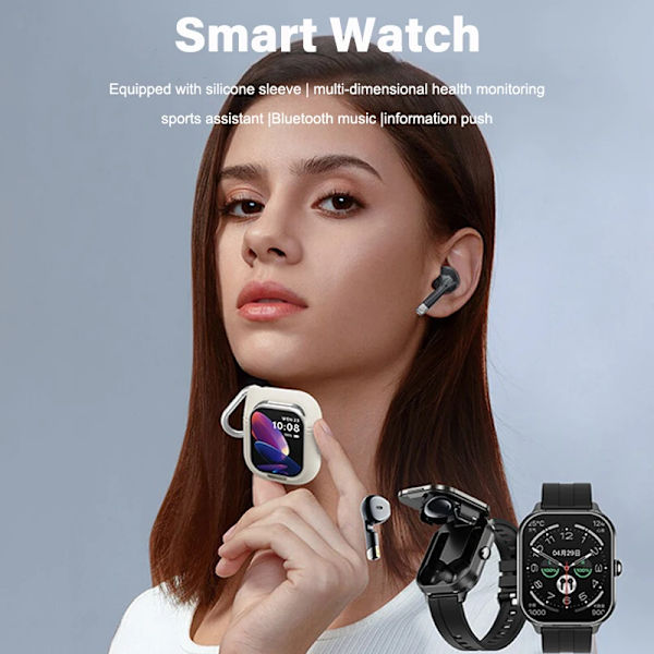 Älykello - Neliömalli - 5,1 cm TFT-näyttö - Bluetooth 5.3 - Uni- ja ...