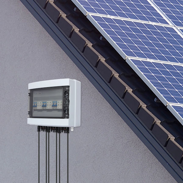 Solcells DC-isolator med överspänningsskydd - Mini 3 in 3 out - 1000 V ...