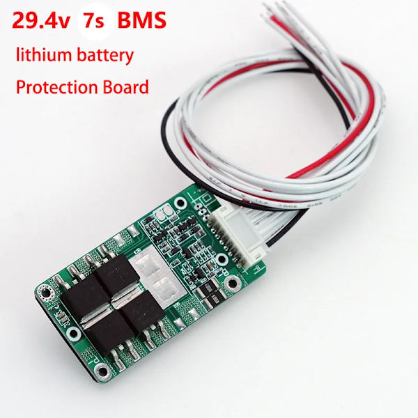 Li-ion 18650 BMS batteribeskyttelse - 29,4V 7S PCB/PCM print - 15A/20A ...