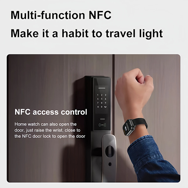Älykello - Neliömalli - 5,1 cm TFT-näyttö - Bluetooth 5.3 - Uni- ja ...