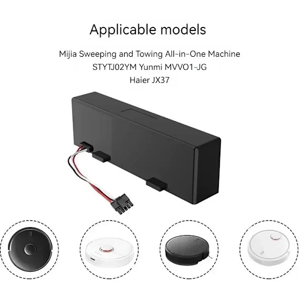 14,4 V Li-ion batteri - Batteri för robotdammsugare/mopp - 4000 mAh ...