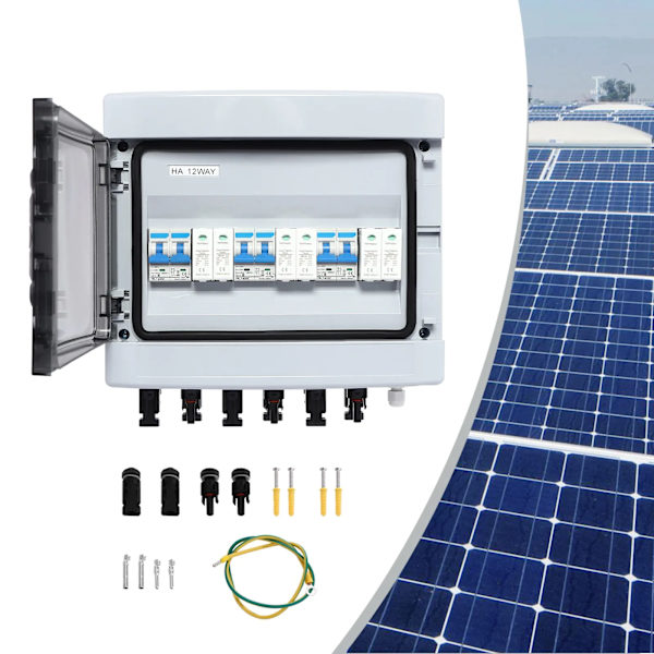 Solcells DC-isolator med överspänningsskydd - Mini 3 in 3 out - 1000 V ...