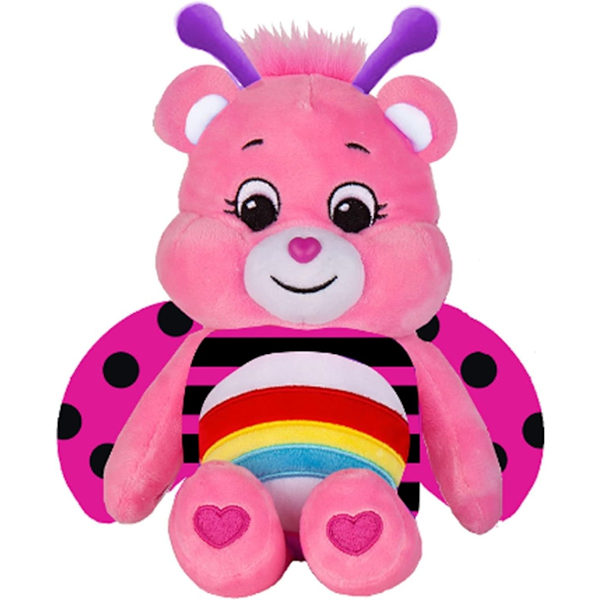 Care Bears Basic Fun Lady Bug Cheer Bear 22cm Bean Plush Pink ...