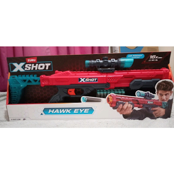 Kids X-Shot Excel Hawk Eye Blaster Gun 16 Foam Dart Outdoor Sniper Gun ...