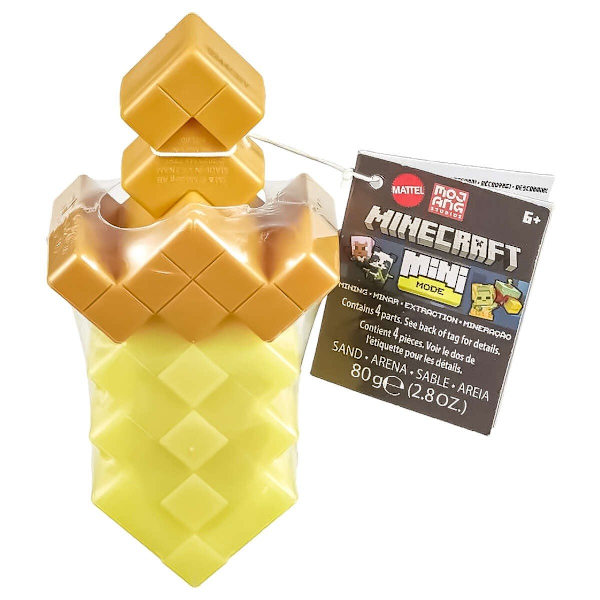 Minecraft Mini Mode Mining Action Figure/Play Sand Set (Golden) Brand ...