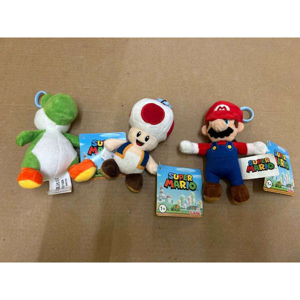 Nintendo Super Mario / Yoshi / Toad Plush Keychain By Simba Toys 6 ...