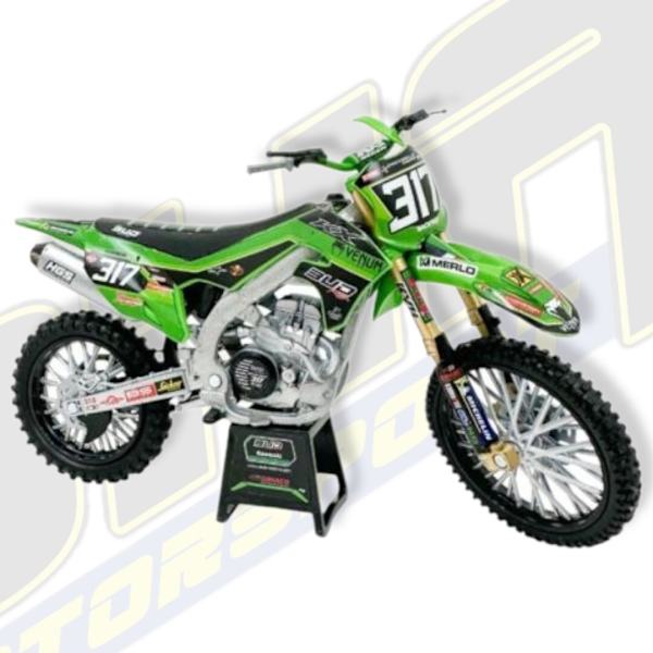 Kawasaki KX450F Mathis Valin BUD Racing Motocross MX Bike Diecast Model ...