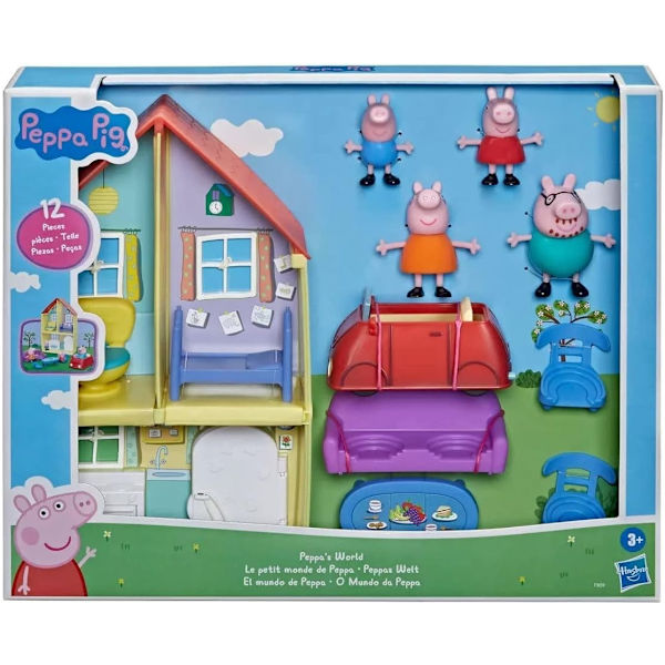 Hasbro Peppa Pig Peppas World Playhouse Playset Toy for Kids 3+ Years ...