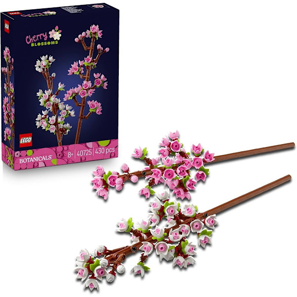 LEGO Botanicals Cherry Blossoms Toy Faux Flowers Building Set Desk ...