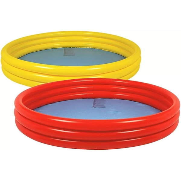 Inflatable Toddler Pool 122cm 3 Ring Paddling Pool Water Play Toy ...