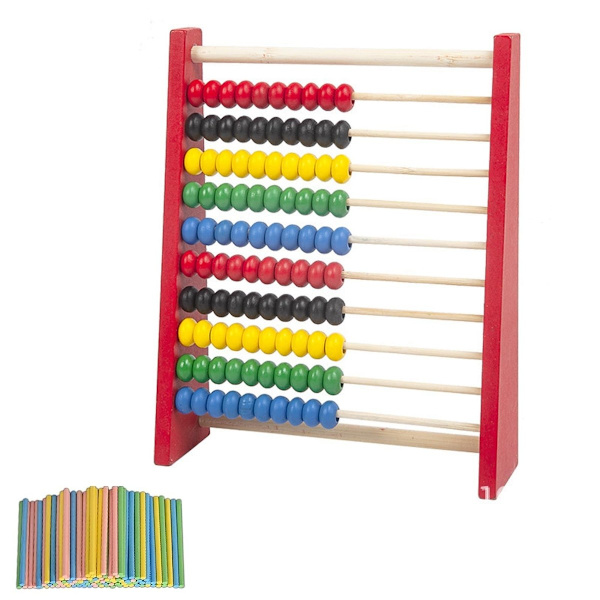 Abacus for Kids Counting Toys,Wooden Maths Vibrant Colours Brand New | CDON