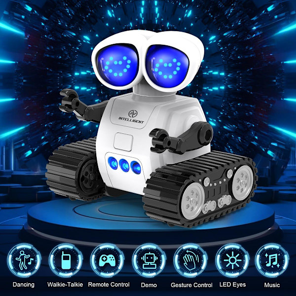 Smart Robot Interactive Toy RC Robot LED Eyes with Expression Voice ...