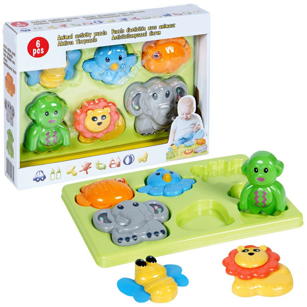 Kids Childrens Animal Puzzle Shape Sorter Colourful Educational Game ...