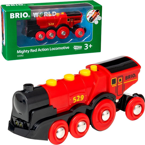 BRIO World Mighty Red Action Locomotive Battery Powered Toy Train for ...