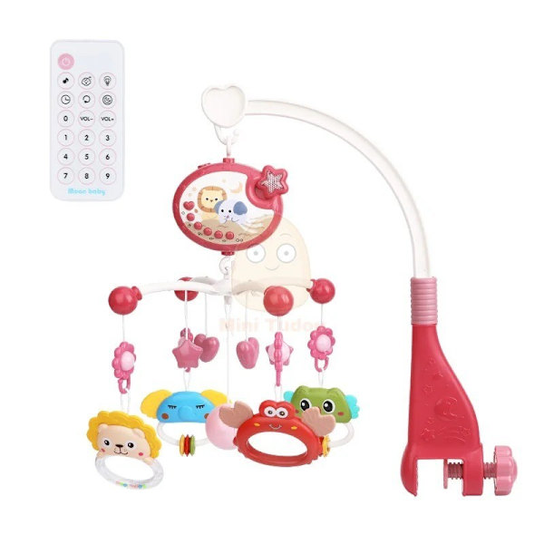 Baby Crib Mobile Rattle Toy For 0-12 Months Infant Rotating Musical ...