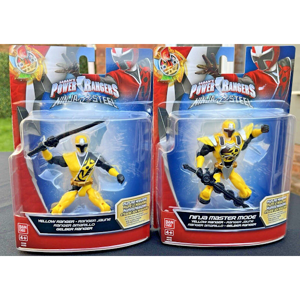 SABAN'S POWER RANGERS NINJA STEEL YELLOW RANGER PLUS MASTER MODE FIGURE ...