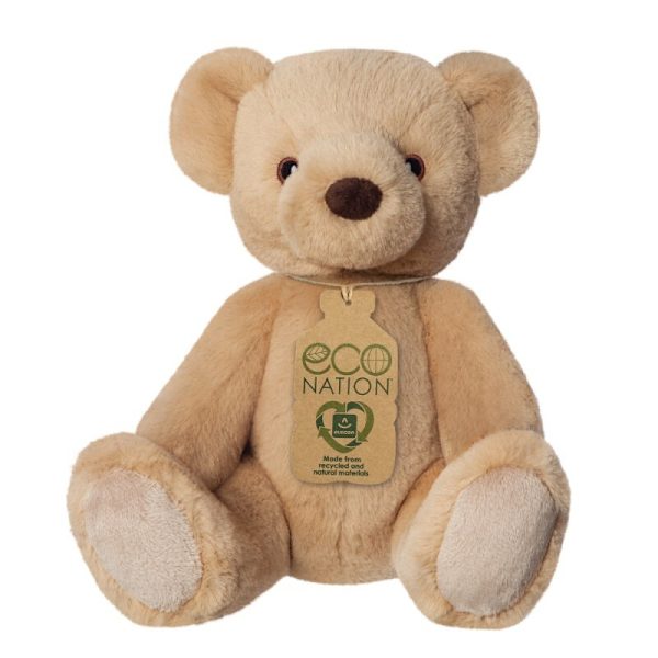 PLUSH ECO NATION TEDDY BEAR 9 AURORA CUDDLY TOY FUN CHILD FRIENDLY CUTE ...