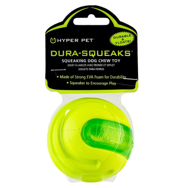 Hyper Pet Dura Squeak Sphere Dog Toy Durable Chew Interactive Fetch ...