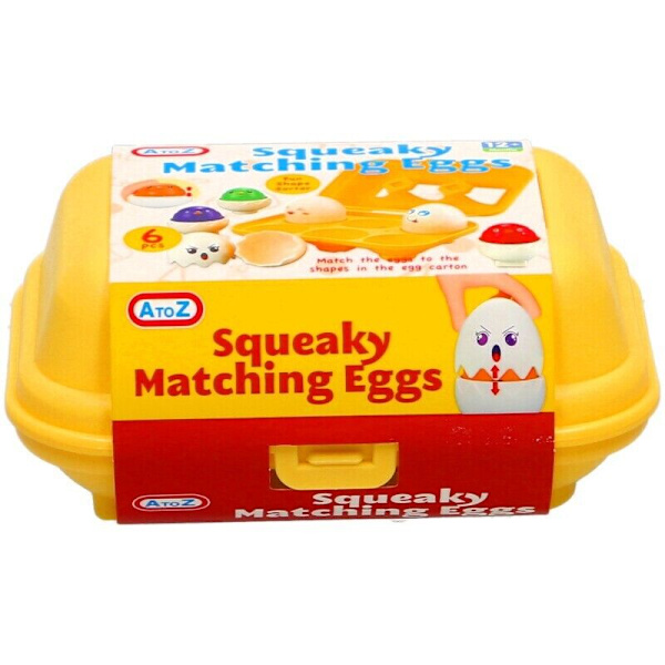 Baby Shape Sorter Squeaky Matching Eggs Six Interactive Learning Toy A ...