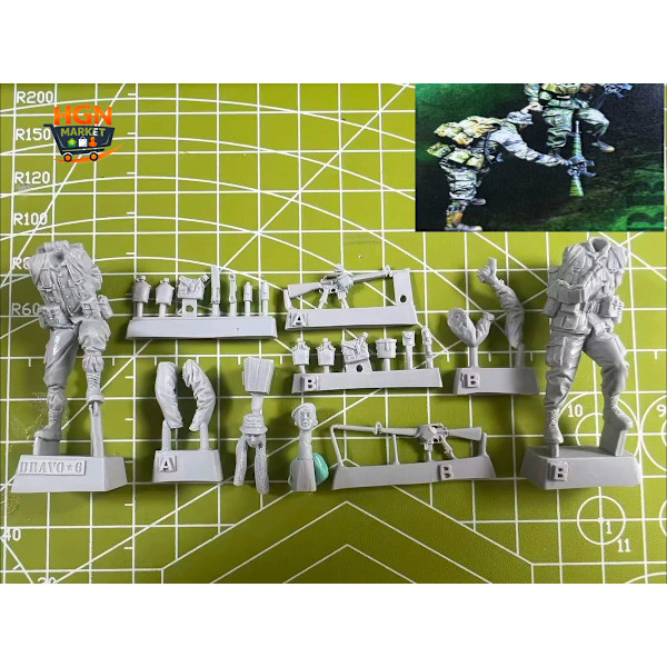 1:35 Resin Model Jungle War US Marine Corps Model 2-Person Scene Model ...