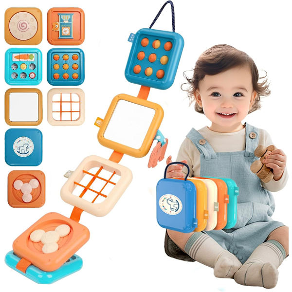Baby Busy Board Montessori Toys for Kids Age 1+, Activity Cube Busy ...