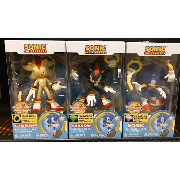 Sonic Buildable Action Figure Bundle: Sonic,Shadow & Super Shadow Brand ...