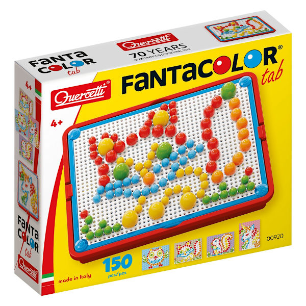 Quercetti Fantacolor Tab Peg Board 0920 Pin Plugging Patterns Mosaic ...