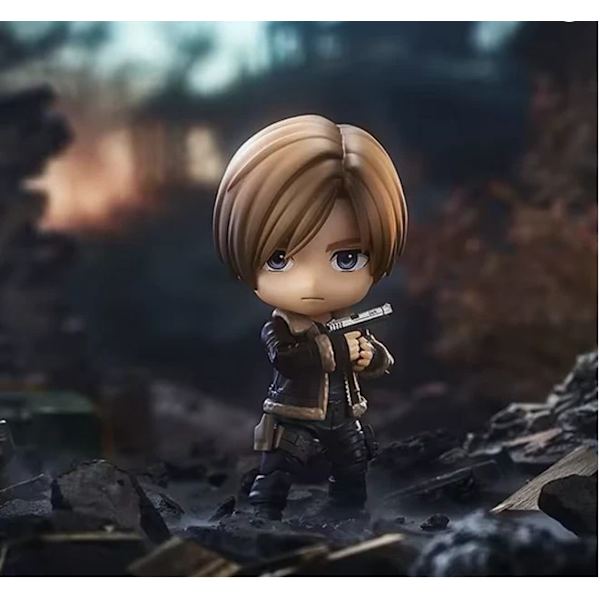 Leon Scott Kennedy Chibi Figure 10cm Cute PVC S Kennedy Model Resident ...