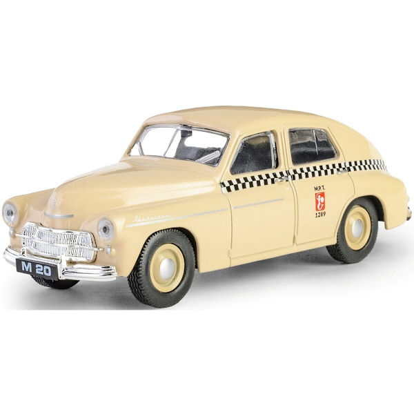 Warszawa M-20 Taxi Polish Vintage Car Model Toy Diecast Cream 1:43 ...