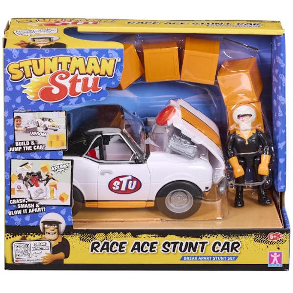 Stuntman Stu Race Ace Stunt Car Break Apart Stunt Hot Toy Wheels ...