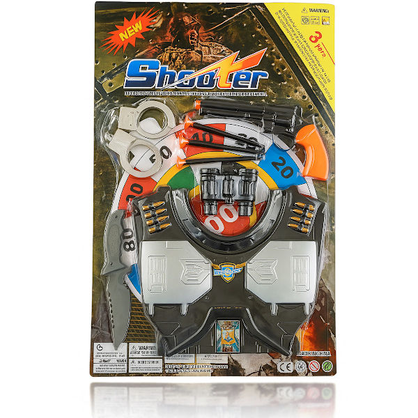 Pistol Revolver Shooter Shield Handcuffs Army SWAT team Kids Toy Multi ...