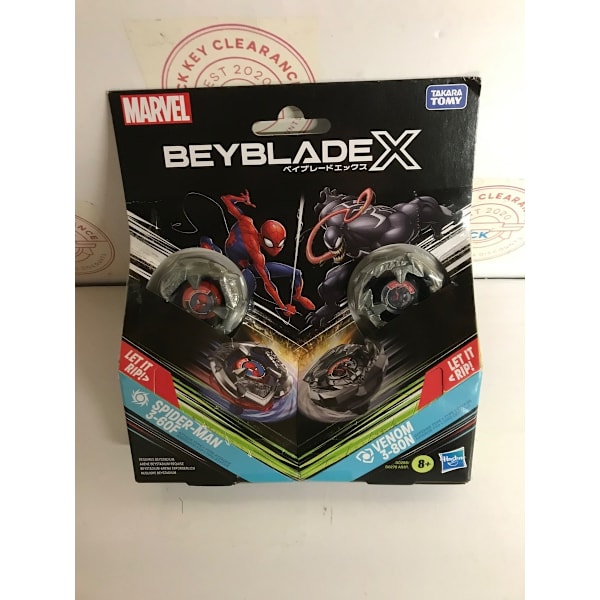 Beyblade X Marvel Collab Spider-Man 3-60F vs Venom 3-80N Multipack Set ...