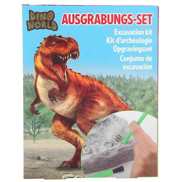 Depesche Dino World Excavation Kit withT-Rex Skeleton Toy and Tools for ...