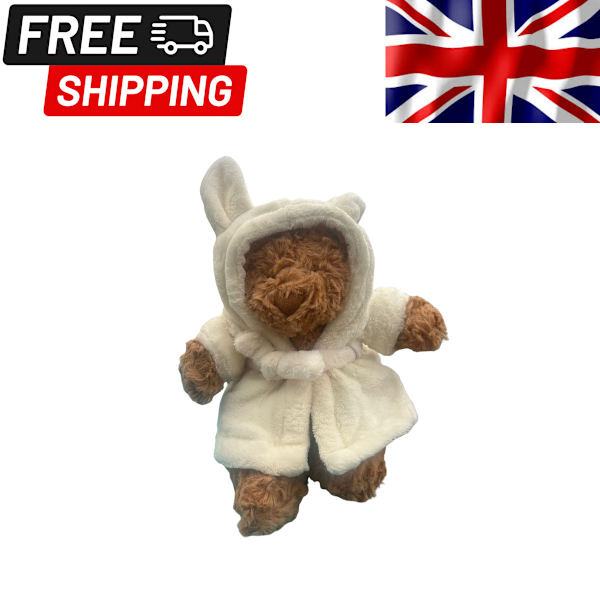 Jellycat Bartholomew Bear Plush Doll with Bathrobe, Tag & Dust Bag Soft ...