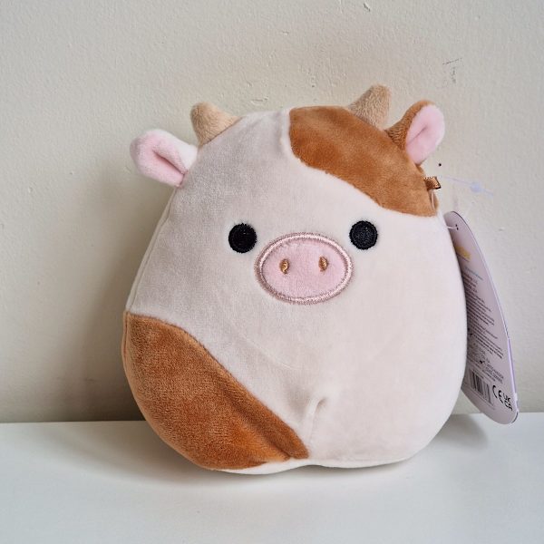 Squishmallows Ronnie the Brown and White cow 5 inch Easter Squishmallow ...