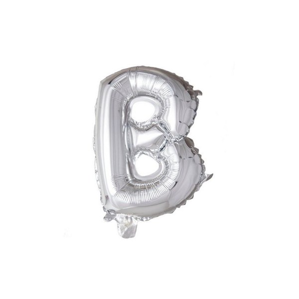 Ballongfolie bokstav B, silver 41 cm | CDON