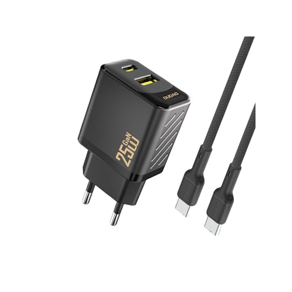 Dudao A26TCEU PD QC 25W GaN USB-A USB-C Wall Charger with USB-C Cable ...