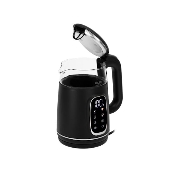 Adler AD 1305BS, 1,7 l, 2200 W, Svart, Transparent, Silver, Glas, Plast ...