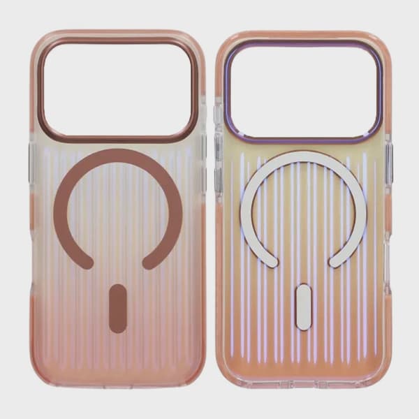 Corrugated MagSafe Case for iPhone 17 Pro - Gradient Rose Gold | CDON
