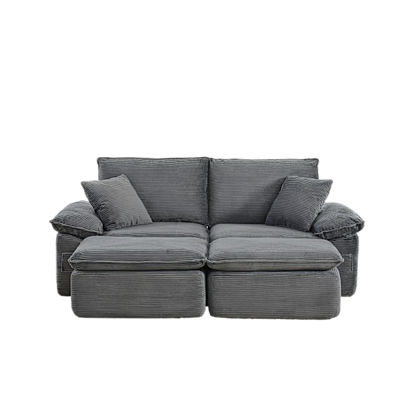 Benfri 2-sits soffa (ingen montering krävs) – Mjukt vadderad molnsoffa ...