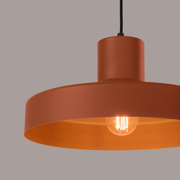 Sollux Lighting Pendellampa BILO röd ockra, 120x35x35cm, SL.1706 | CDON