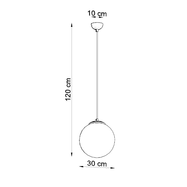 Sollux Lighting Pendel lampa UGO 30 gyllene, 120x30x30cm, SL.0716 | CDON