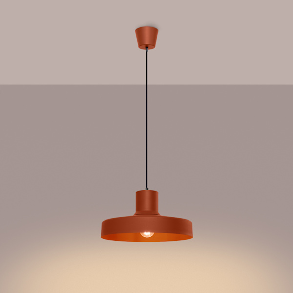 Sollux Lighting Pendellampa BILO röd ockra, 120x35x35cm, SL.1706 | CDON
