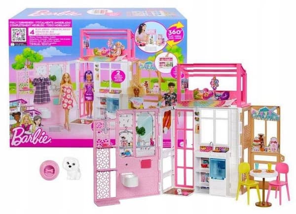 Barbie docka kompakt utfällbart hus HCD47 | CDON