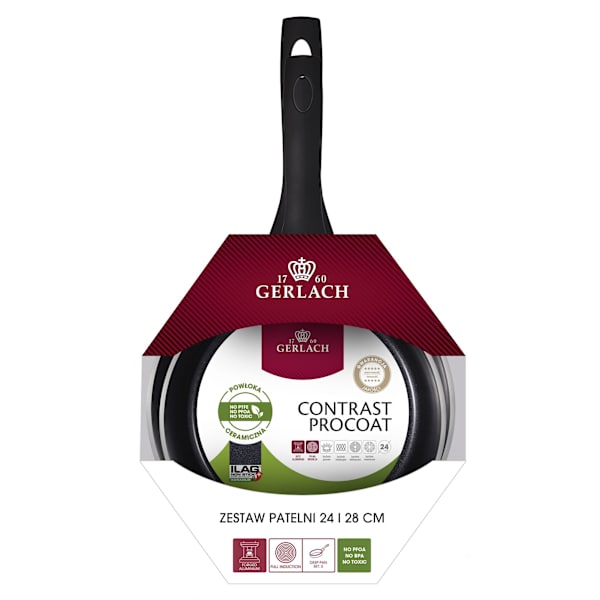 GERLACH Contrast Procoat stekpanneset (2 delar) | CDON