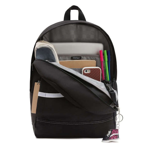 Vans Construct Skool skoletaske - sort / hvid | CDON