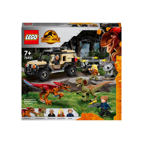 LEGO Jurassic World 76951 Transport av pyroraptor och dilophosaurus | CDON