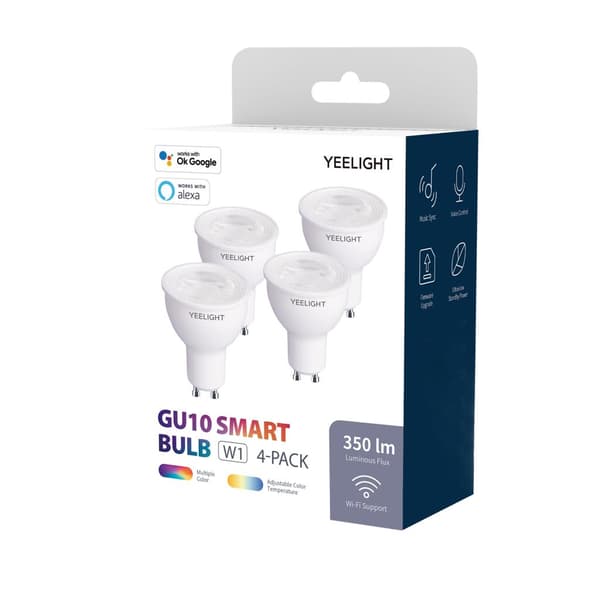 LED Smart Bulb GU10 White color 4pcs /pack | CDON