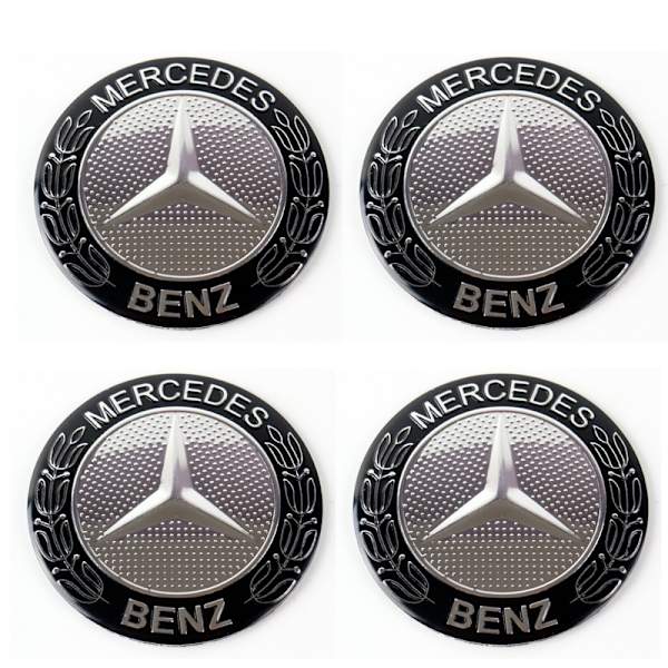 Mercedes 56,5mm röda hjulnav emblem till fälgar och centrumkåpor 4-pack ...