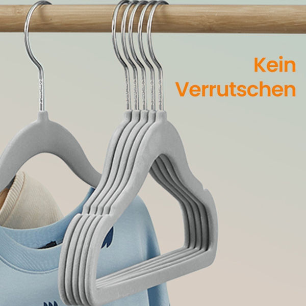 Rootz 30 grå barnkläderhängare - garderobsarrangörer - sammetkrokar ...